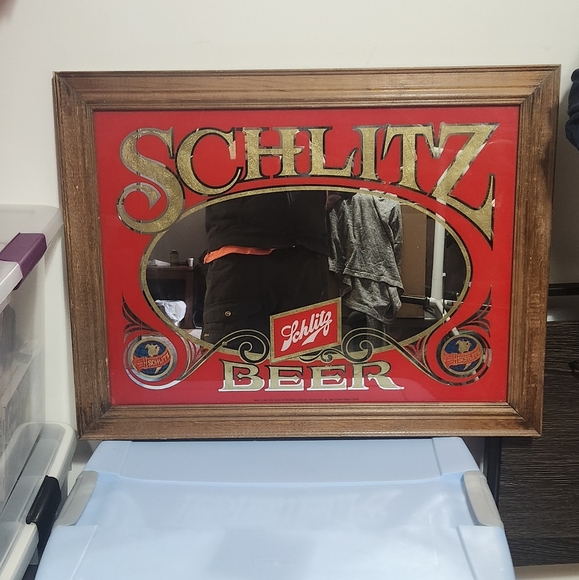 Wall Decor | Vintage Schlitz Beer Mirror Bar Sign | Poshmark